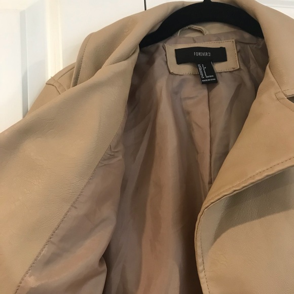 Forever 21 | Jackets & Coats | Camel Faux Leather Jacket | Poshmark